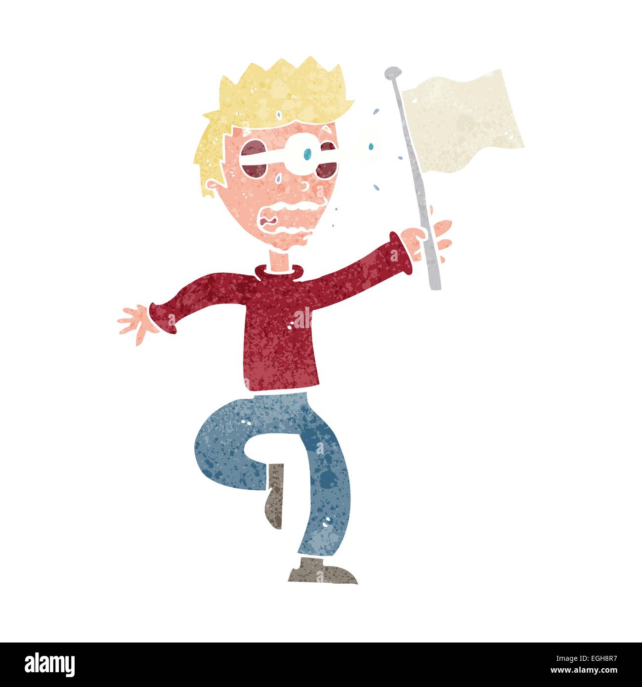 cartoon frightened boy giving up Stock Vector Image & Art - Alamy
