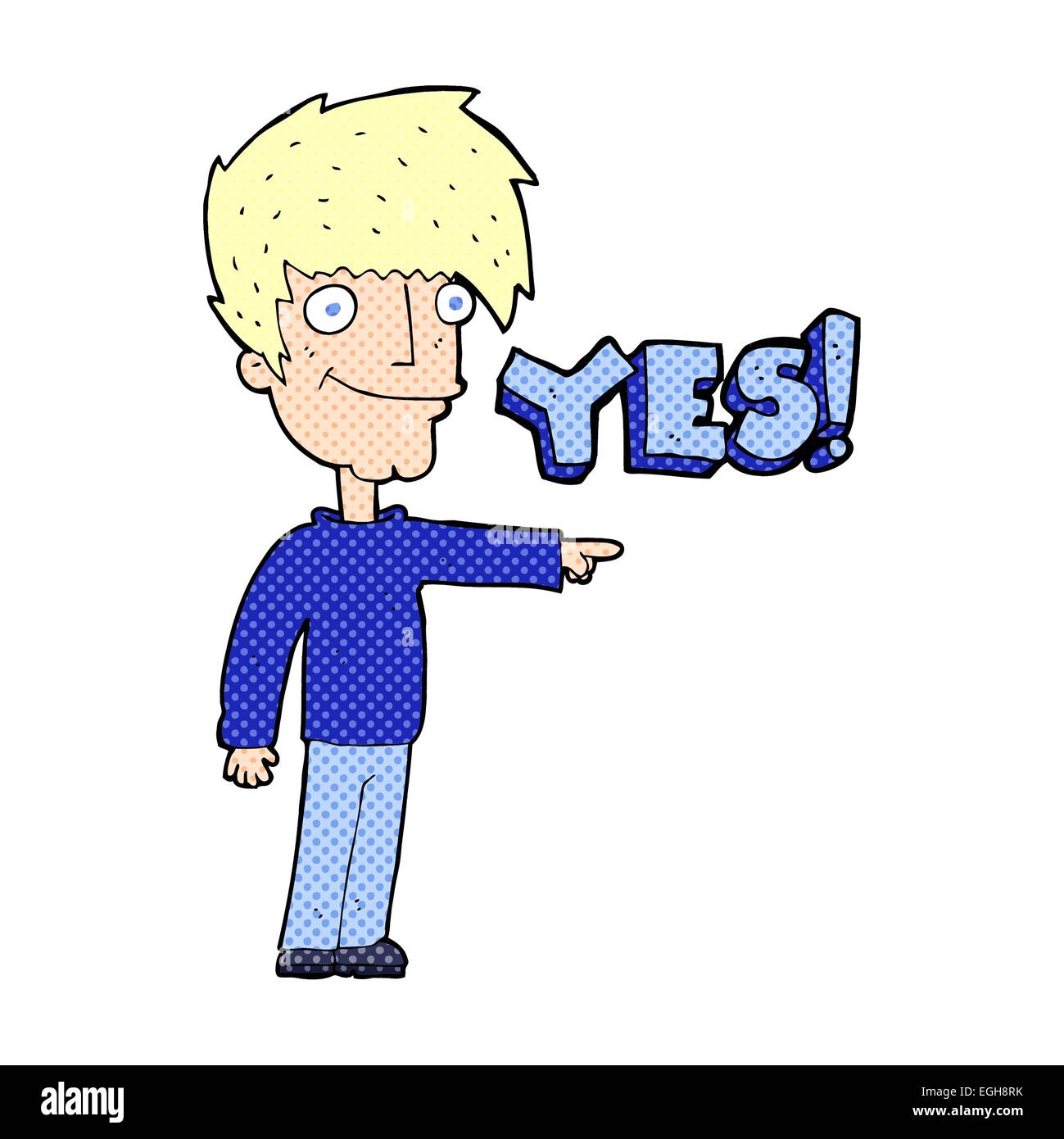 cartoon man saying yes Stock Vector Image & Art - Alamy