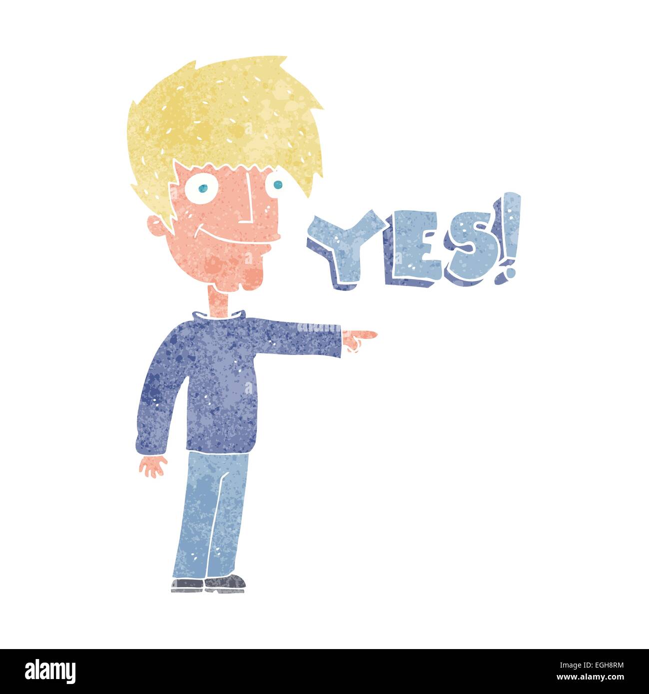 Cartoon man saying yes hi-res stock photography and images - Alamy