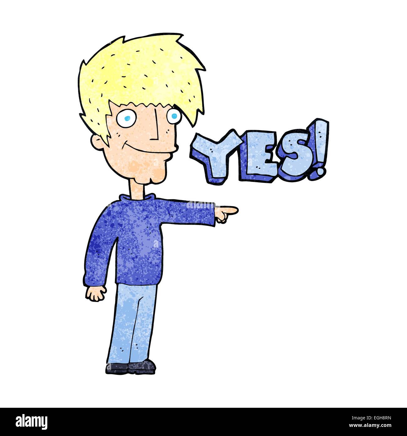 Cartoon man saying yes hi-res stock photography and images - Alamy