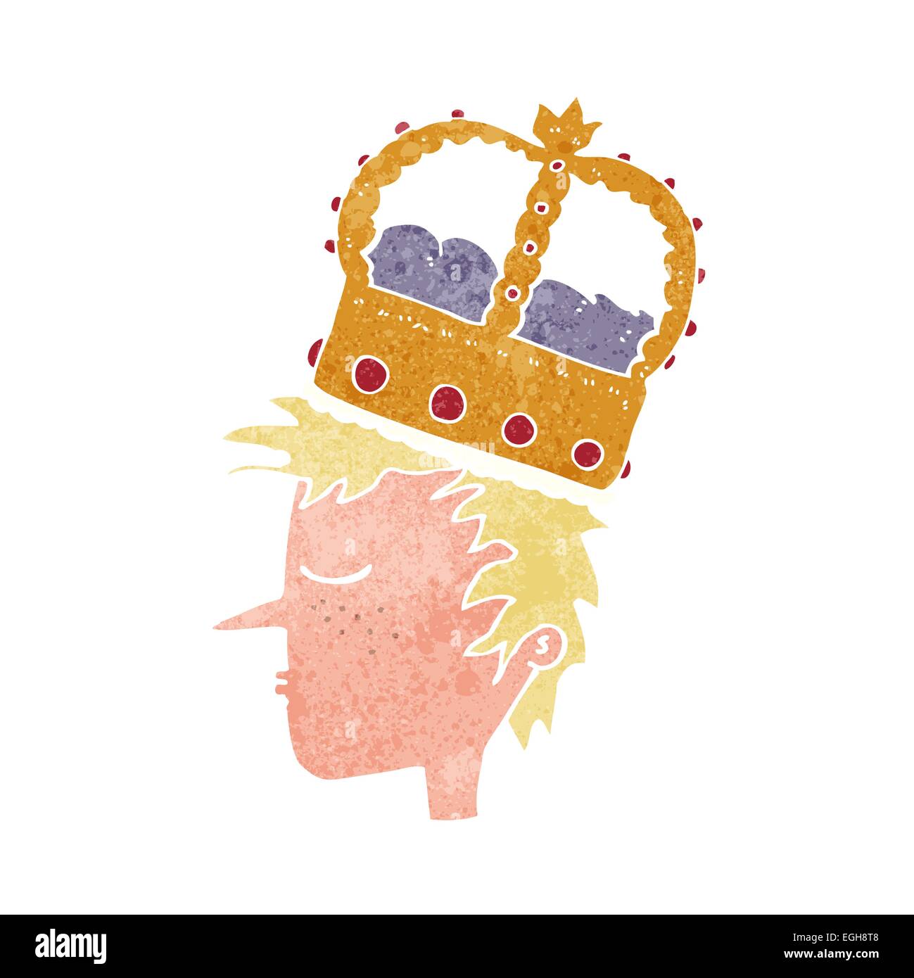 cartoon person wearing crown Stock Vector Image & Art - Alamy