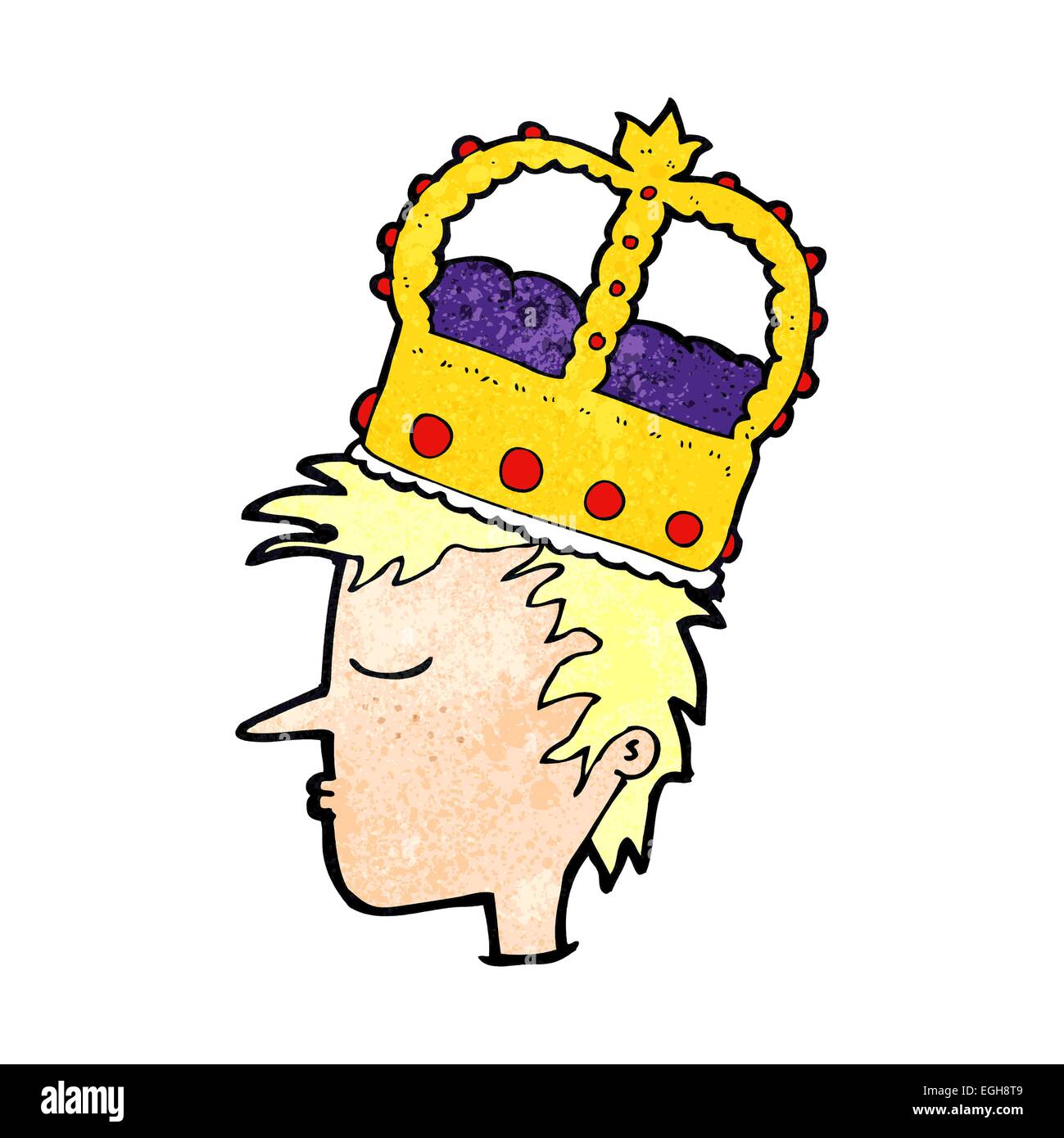 cartoon person wearing crown Stock Vector Image & Art - Alamy