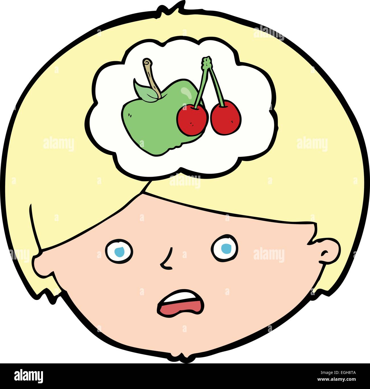 cartoon man thinking about healthy eating Stock Vector Image & Art - Alamy