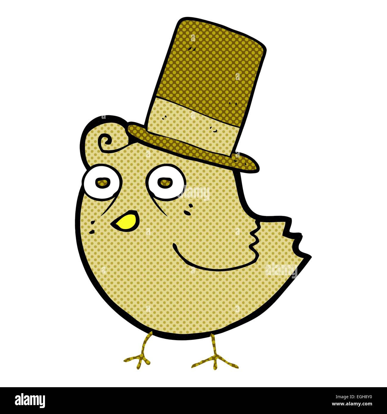 cartoon bird wearing top hat Stock Vector Image & Art - Alamy