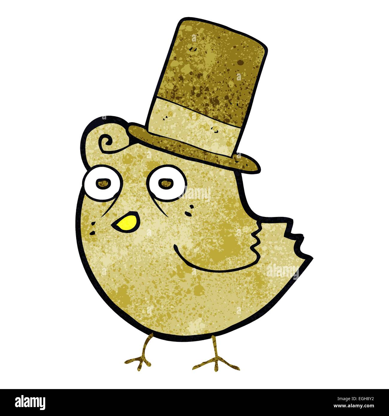cartoon bird wearing top hat Stock Vector Image & Art - Alamy