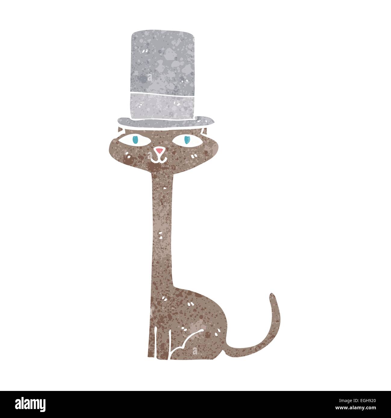 cartoon cat wearing top hat Stock Vector Image & Art - Alamy