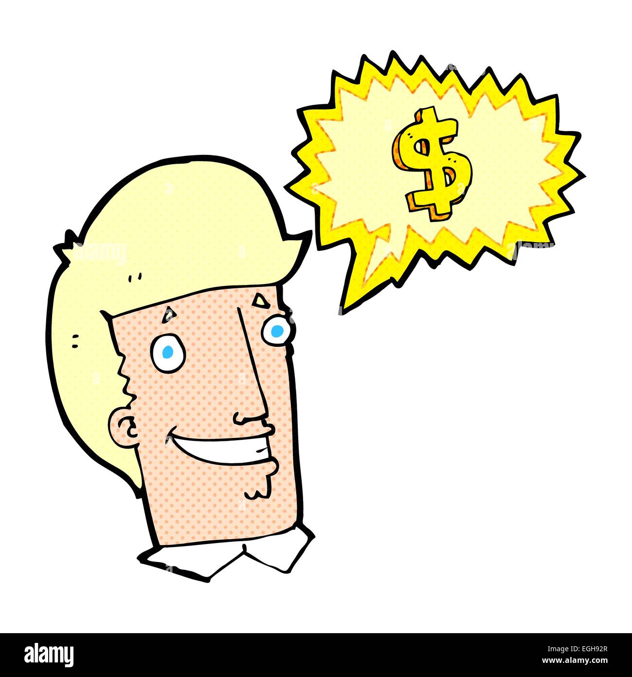 cartoon salesman talking money Stock Vector Image & Art - Alamy