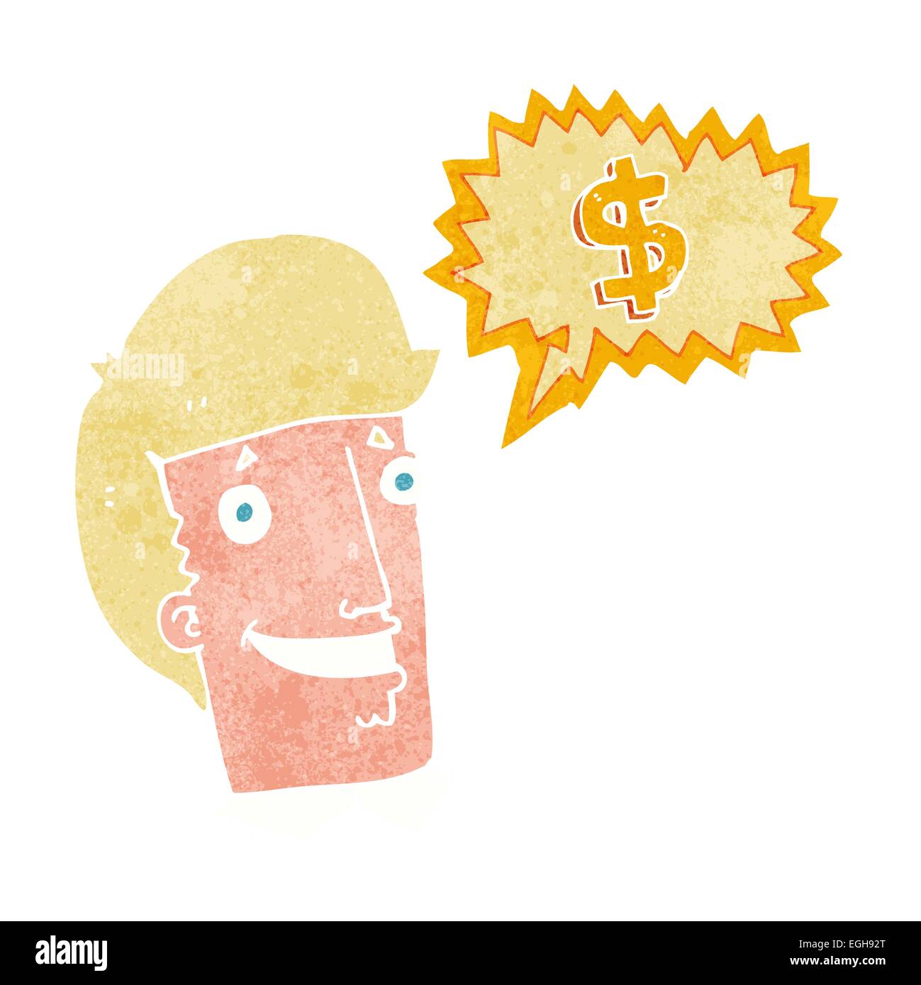 cartoon salesman talking money Stock Vector Image & Art - Alamy