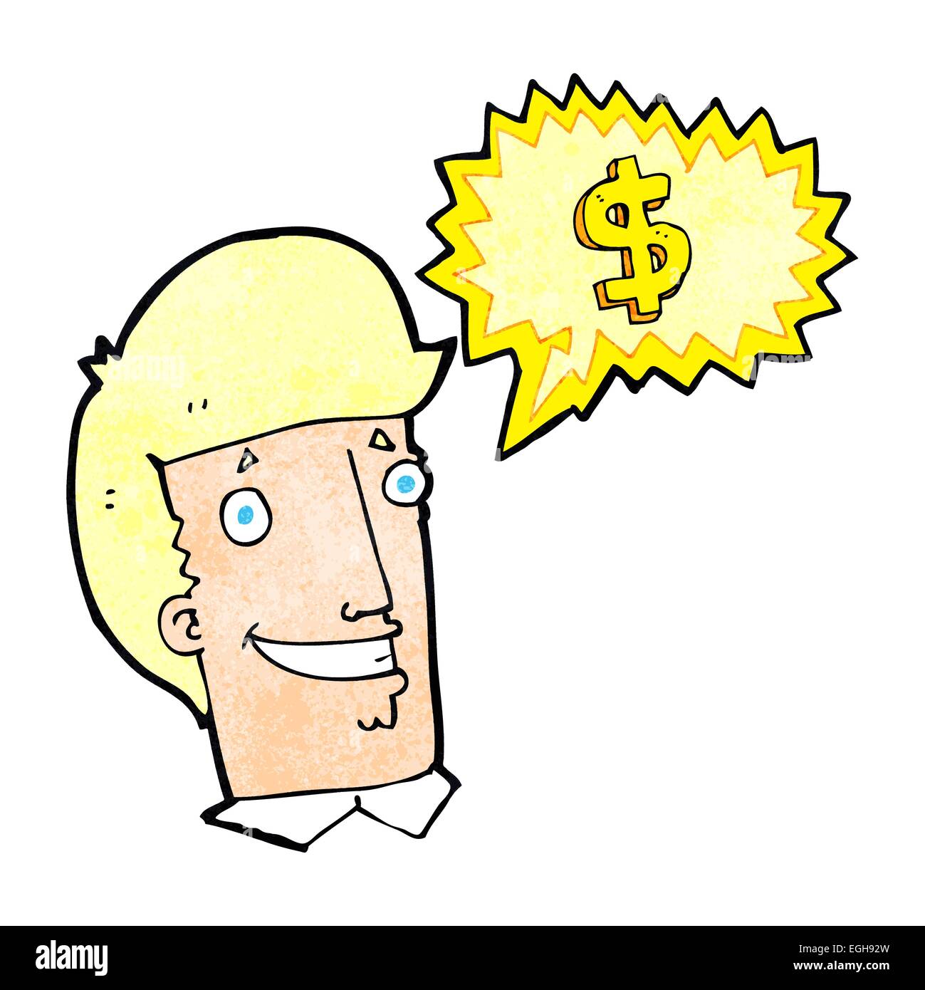 cartoon salesman talking money Stock Vector Image & Art - Alamy