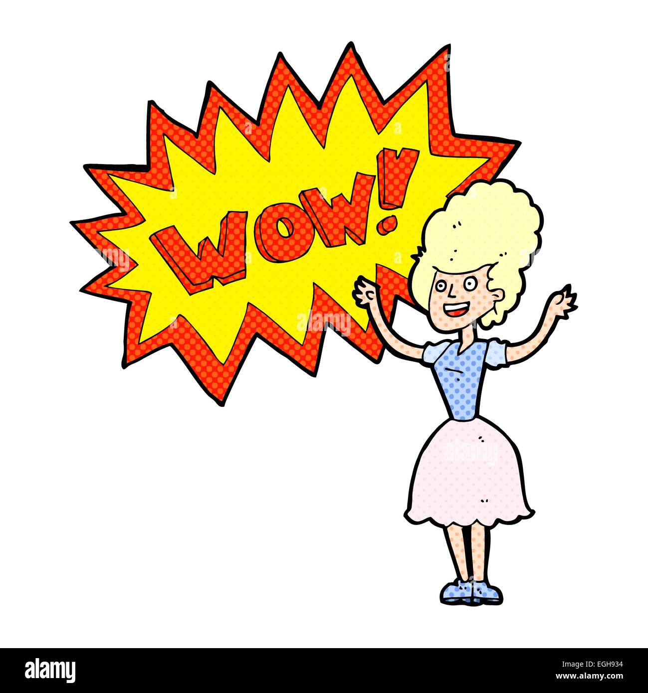 cartoon wow symbol Stock Vector Image & Art - Alamy