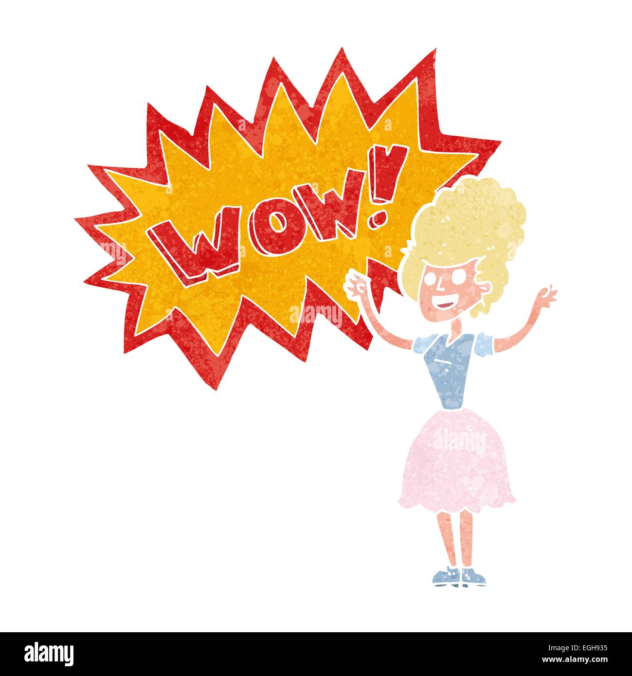 cartoon wow symbol Stock Vector Image & Art - Alamy