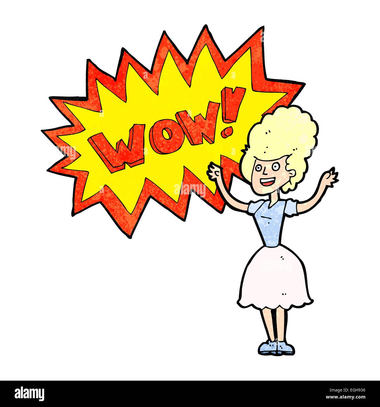 cartoon wow symbol Stock Vector Image & Art - Alamy