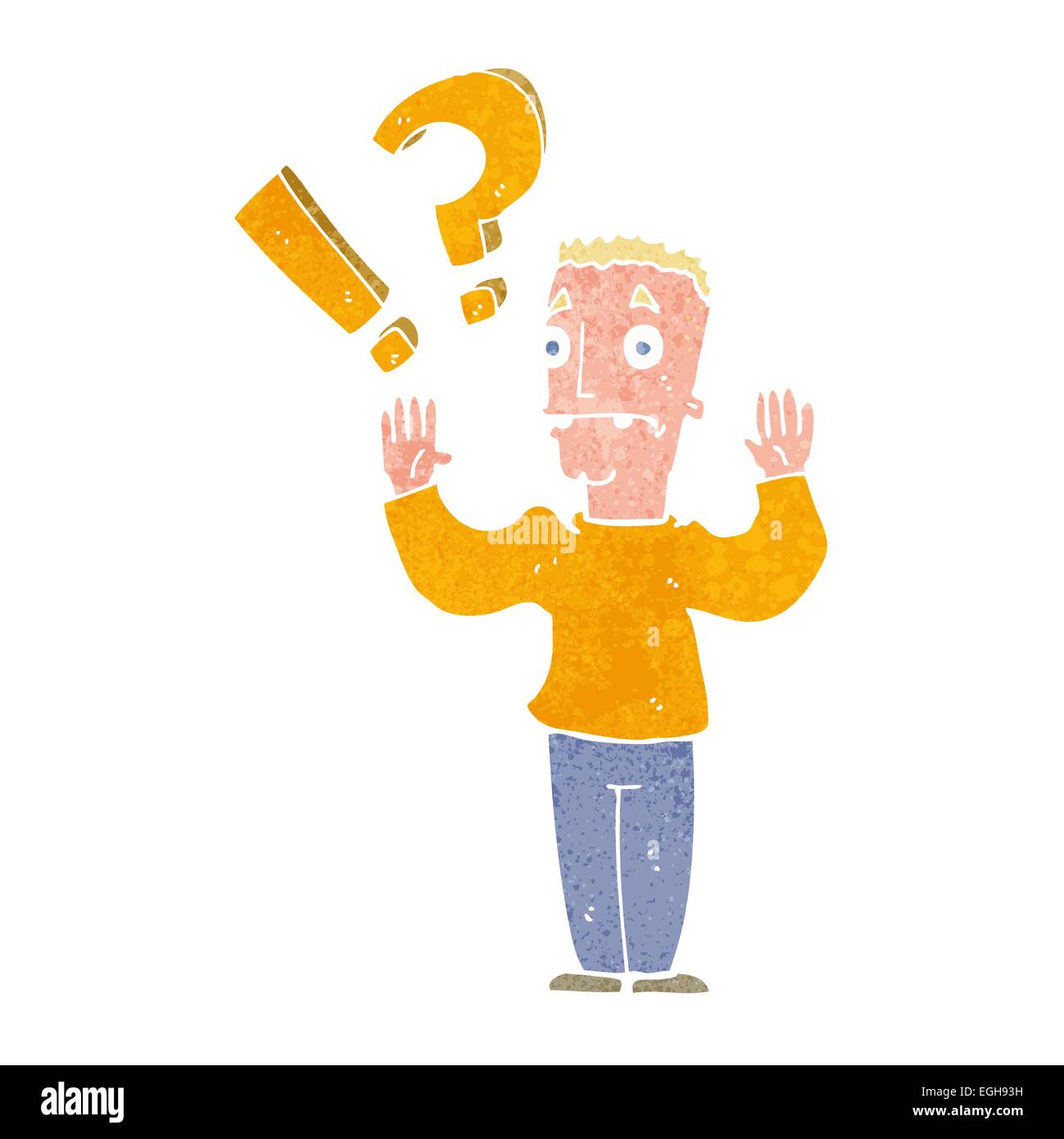 cartoon confused man Stock Vector Image & Art - Alamy