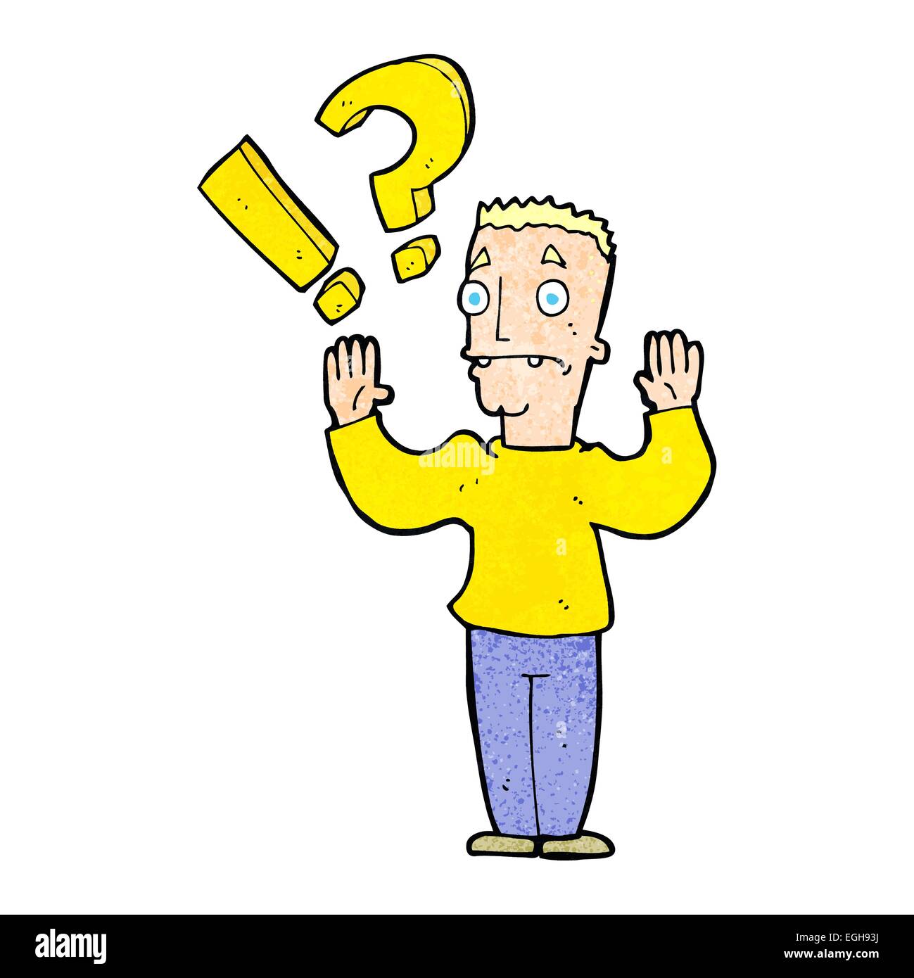 cartoon confused man Stock Vector Image & Art - Alamy