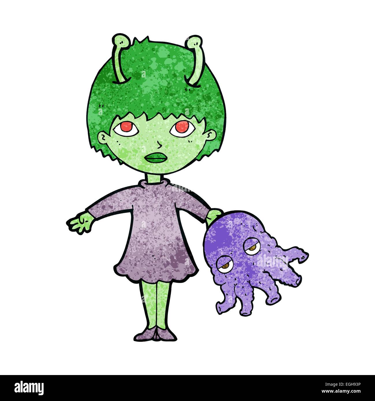 cartoon alien woman Stock Vector Image & Art - Alamy