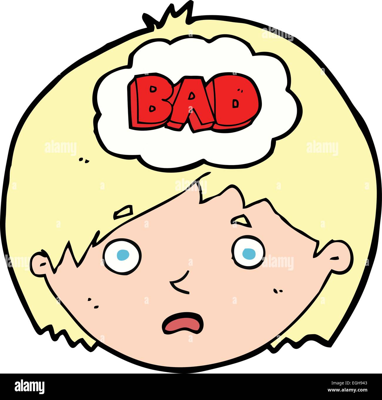 cartoon man having bad thoughts Stock Vector Image & Art - Alamy