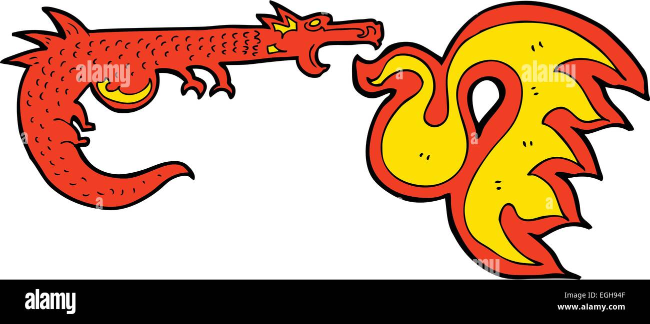 cartoon fire breathing dragon Stock Vector Image & Art - Alamy