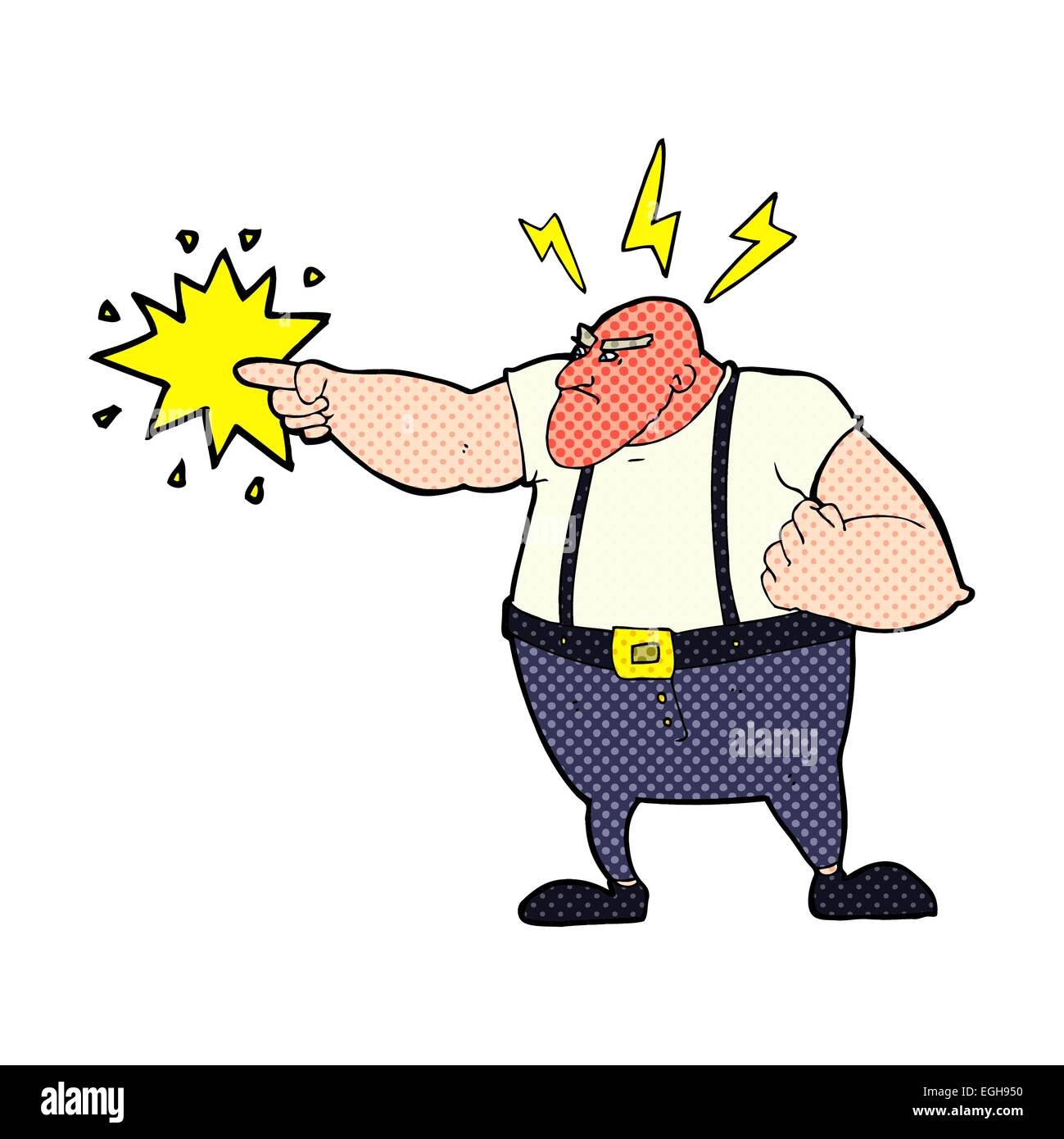 cartoon angry man Stock Vector Image & Art - Alamy