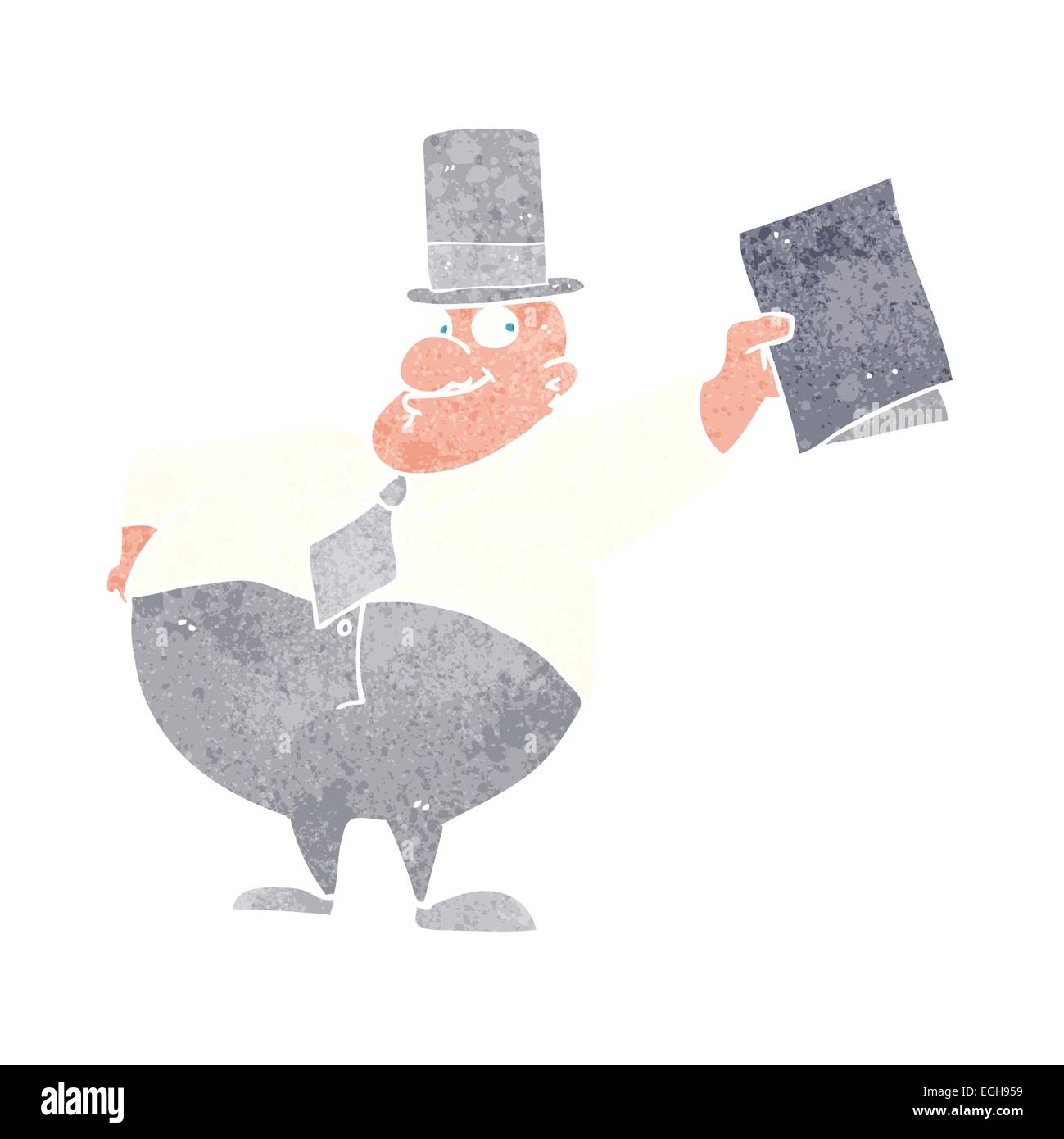 Cartoon Man Wearing Top Hat Stock Vector Image And Art Alamy