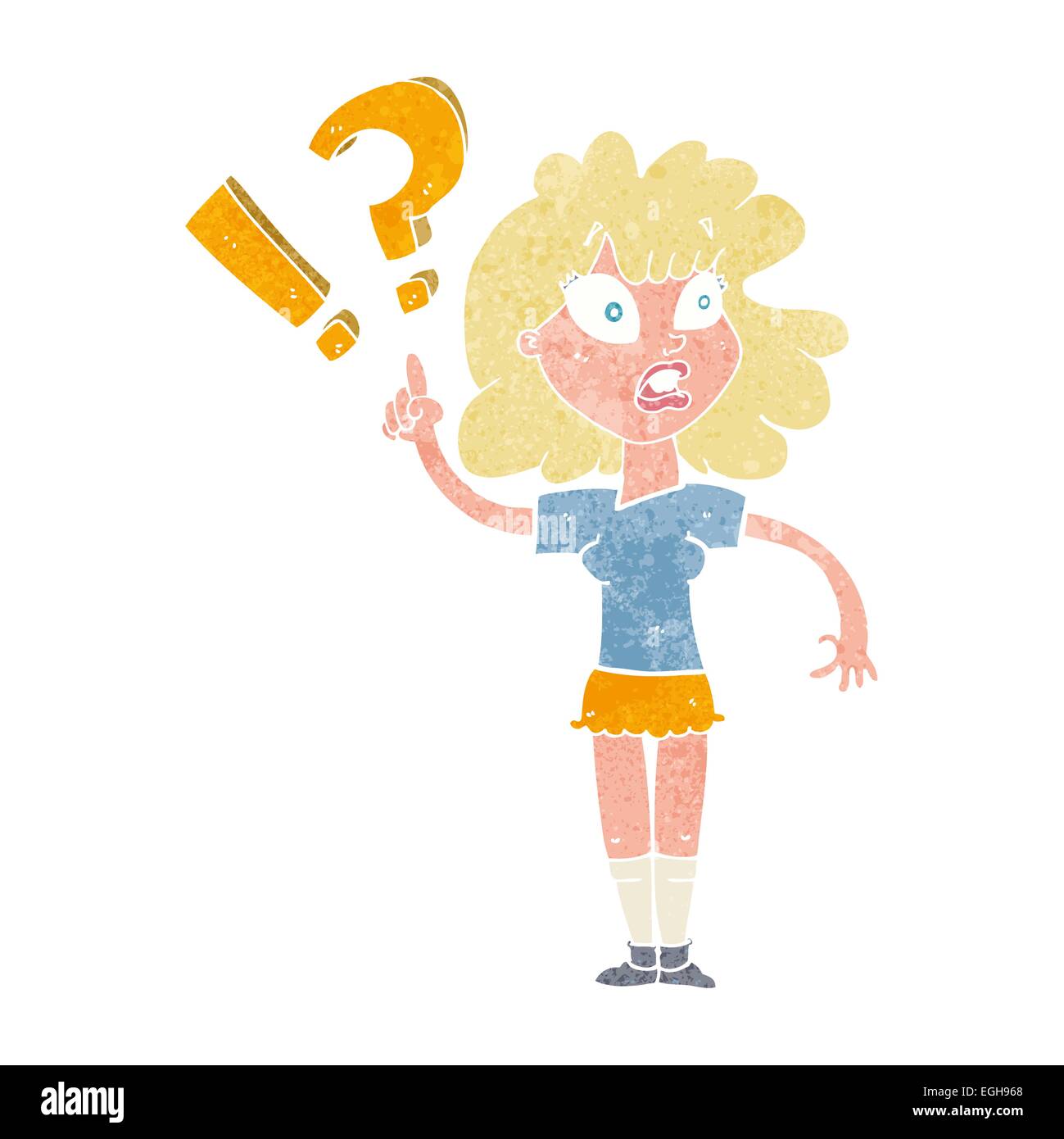 cartoon woman with question Stock Vector Image & Art - Alamy