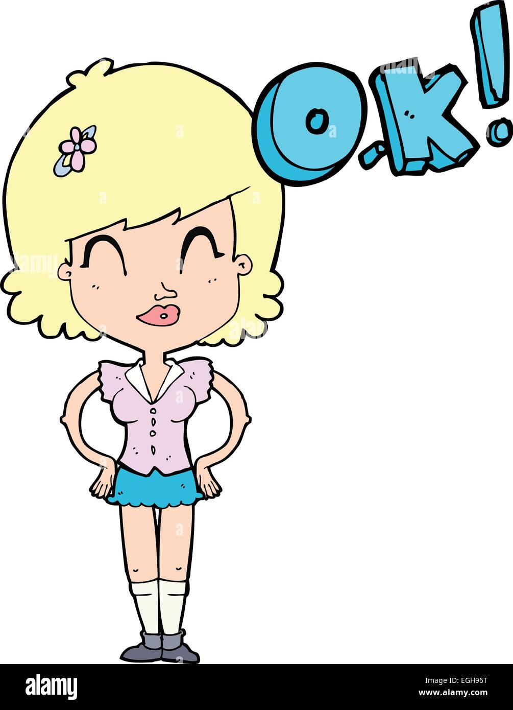 cartoon woman thinking OK Stock Vector Image & Art - Alamy