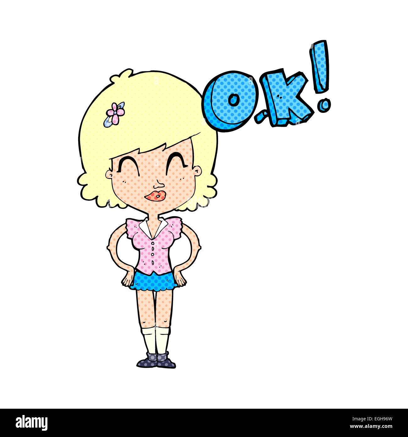 cartoon woman thinking OK Stock Vector Image & Art - Alamy