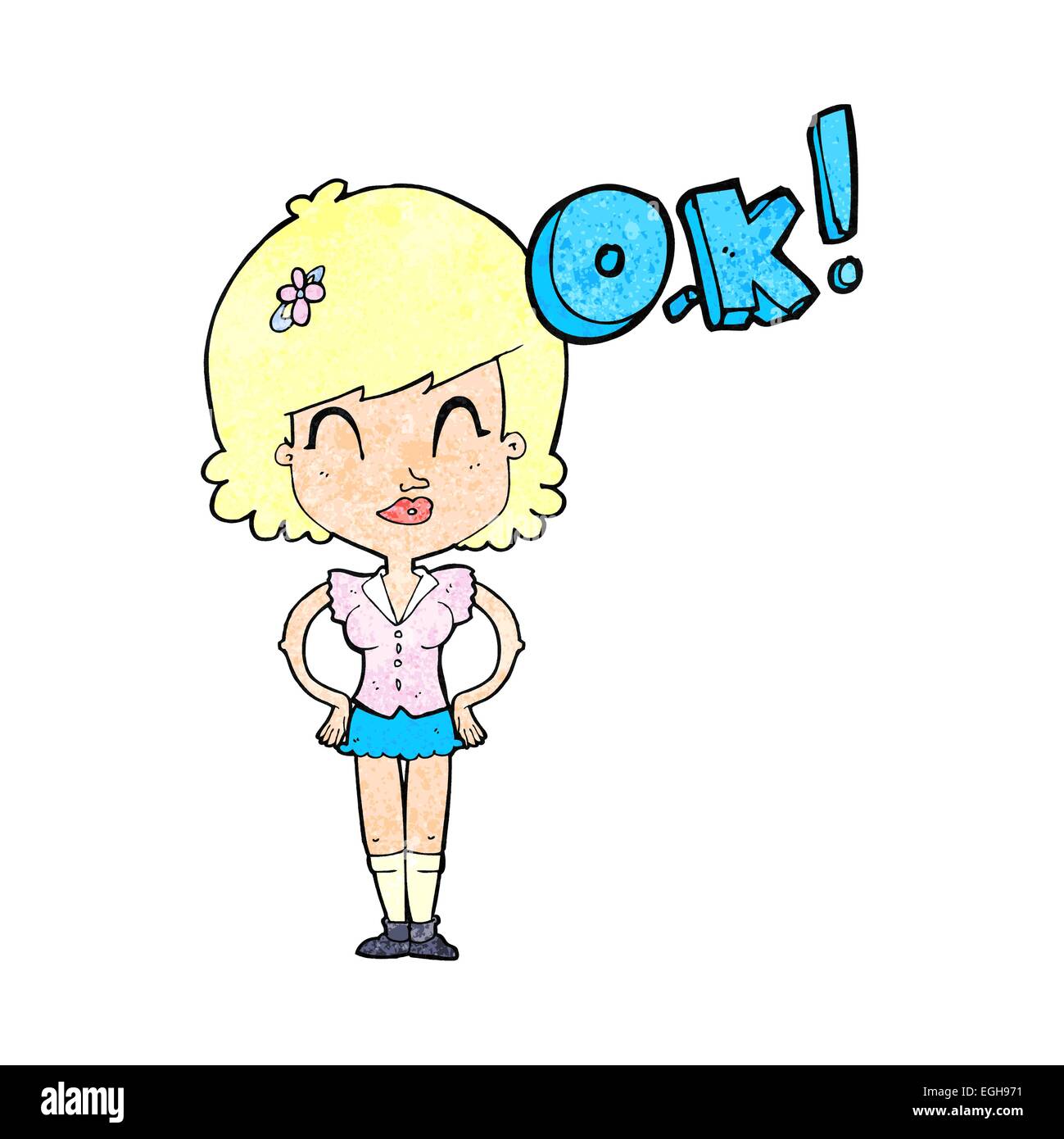 cartoon woman thinking OK Stock Vector Image & Art - Alamy