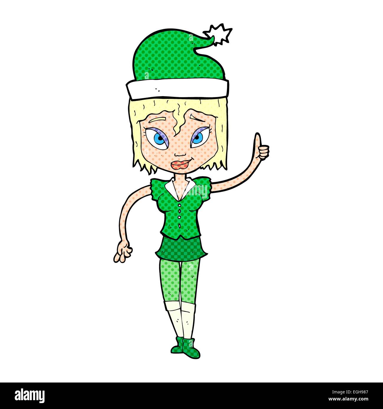 santa's helper cartoon woman Stock Vector Image & Art - Alamy