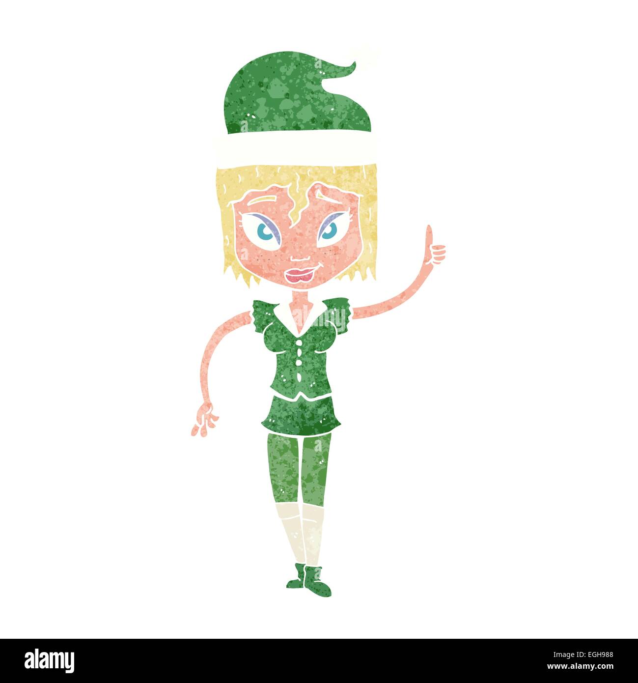 santa's helper cartoon woman Stock Vector Image & Art - Alamy
