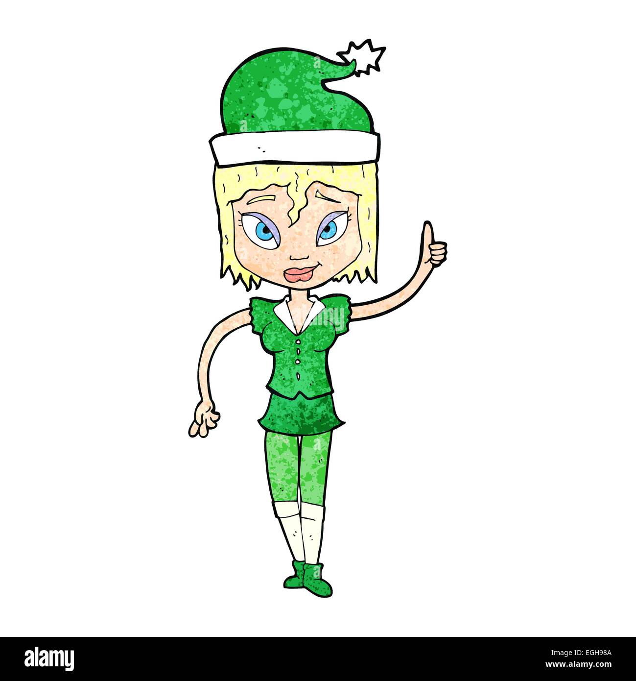 santa's helper cartoon woman Stock Vector Image & Art - Alamy