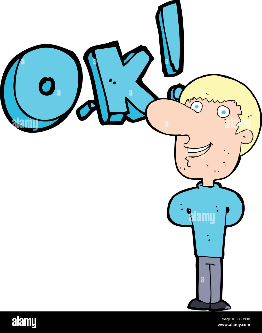 Cartoon man saying ok Cut Out Stock Images & Pictures - Alamy
