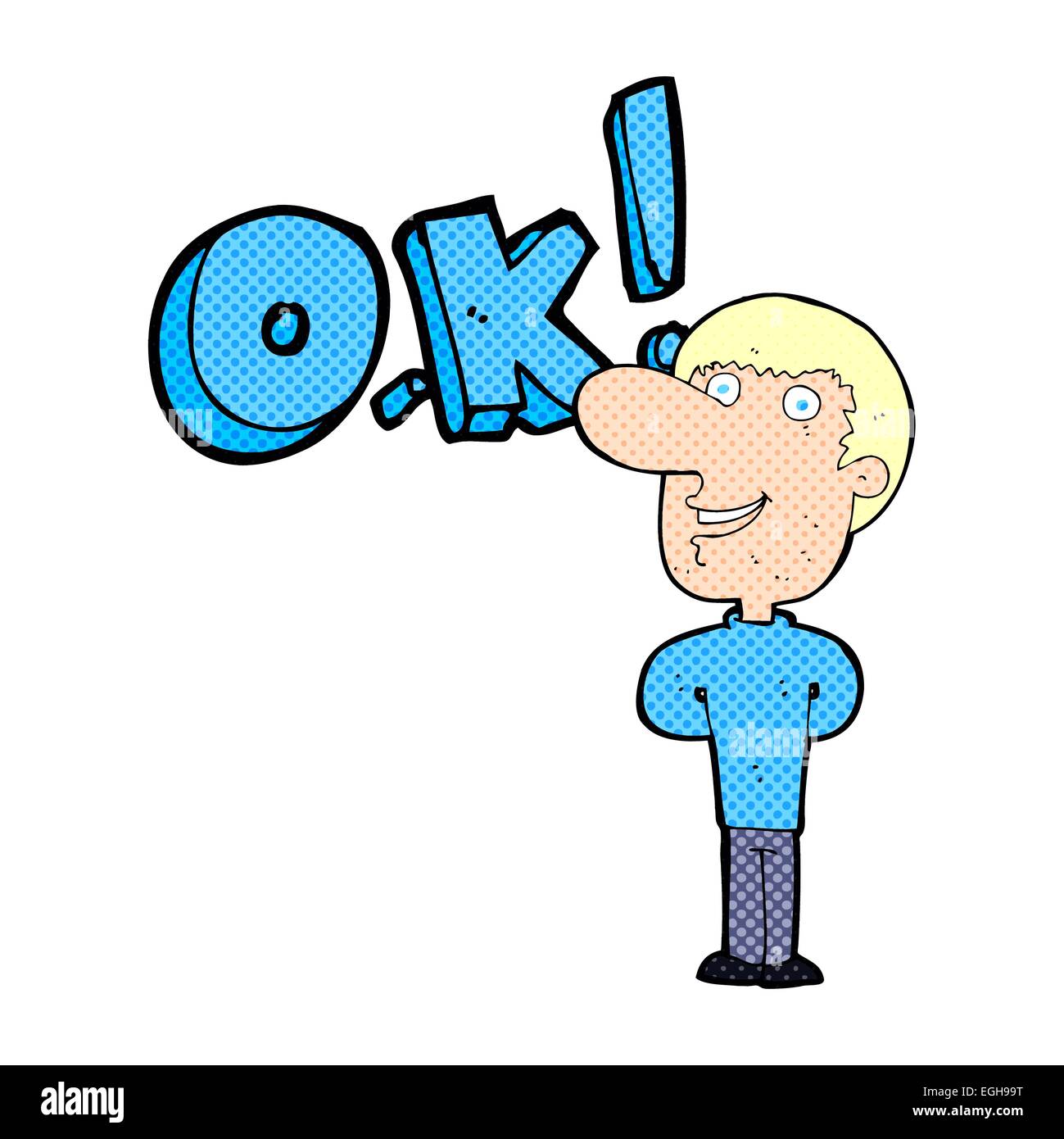 cartoon man saying OK Stock Vector Image & Art - Alamy