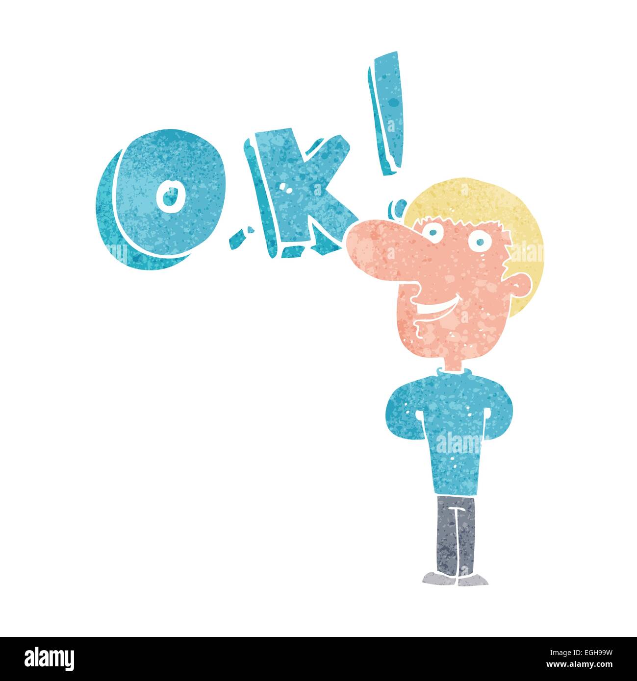cartoon man saying OK Stock Vector Image & Art - Alamy