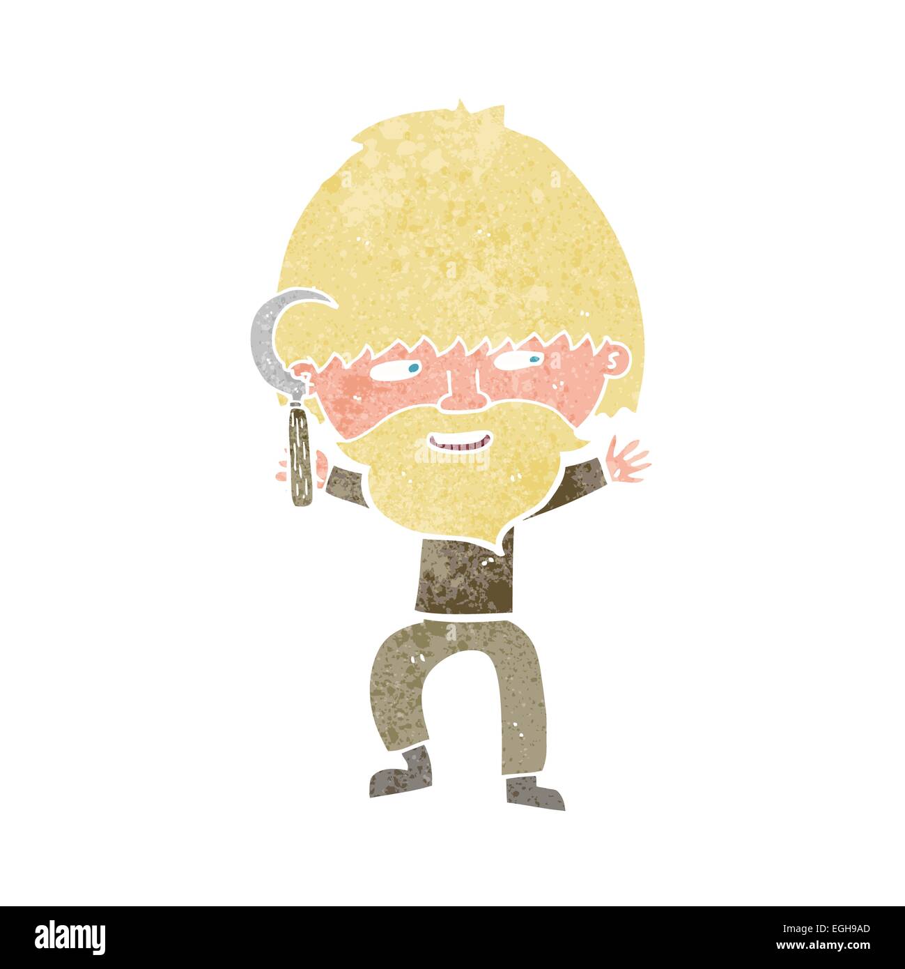 cartoon peasant with sycle Stock Vector Image & Art - Alamy
