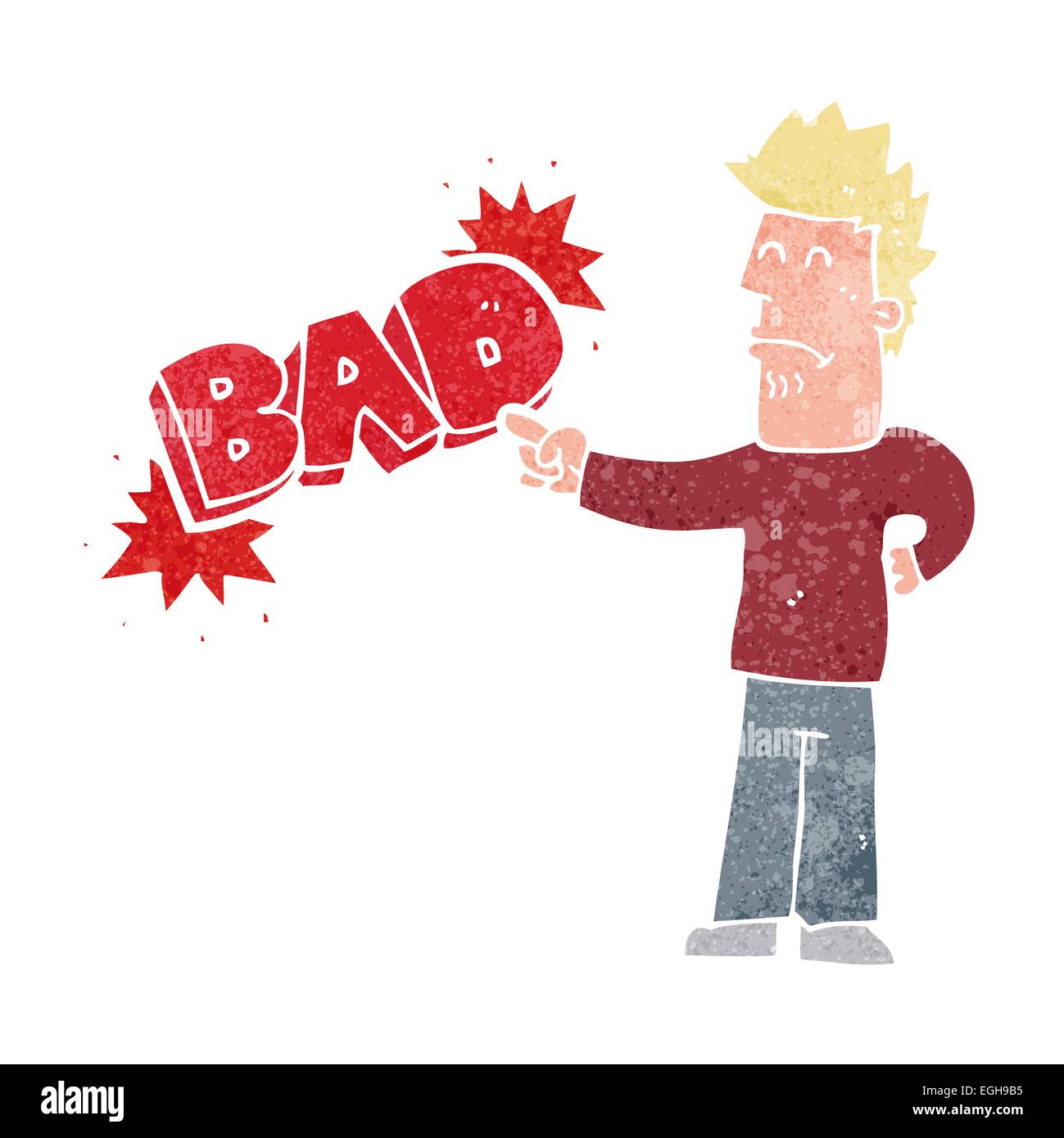 cartoon man pointing out the bad Stock Vector Image & Art - Alamy