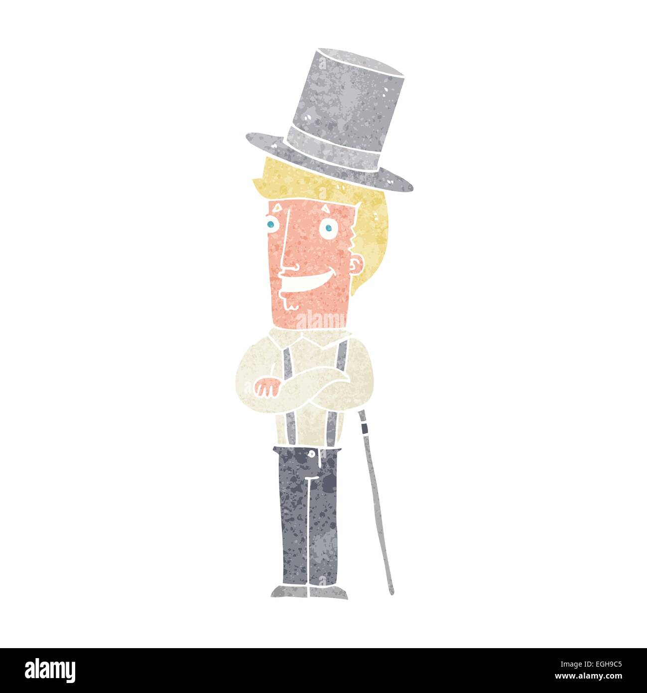 cartoon man wearing top hat Stock Vector Image & Art - Alamy