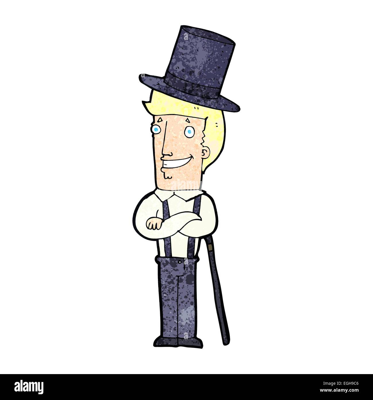 cartoon man wearing top hat Stock Vector Image & Art - Alamy