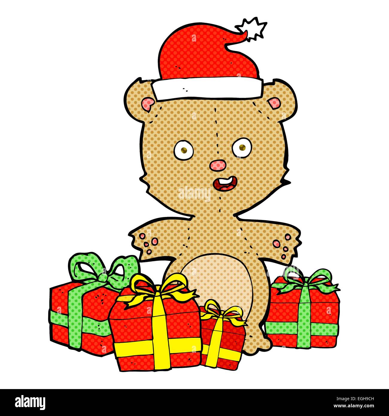 cartoon christmas teddy bear Stock Vector Image & Art - Alamy