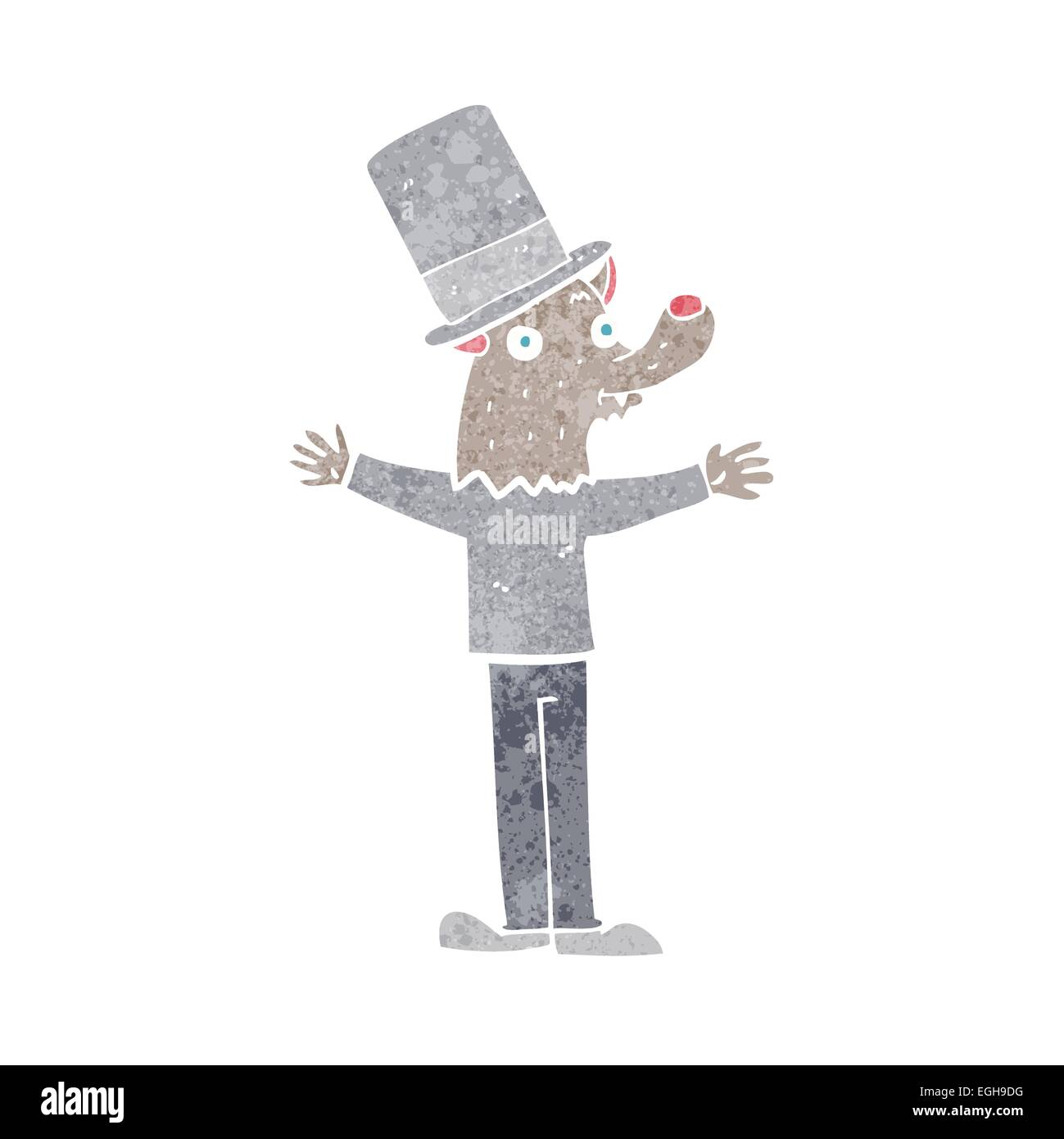 cartoon werewolf in top hat Stock Vector Image & Art - Alamy