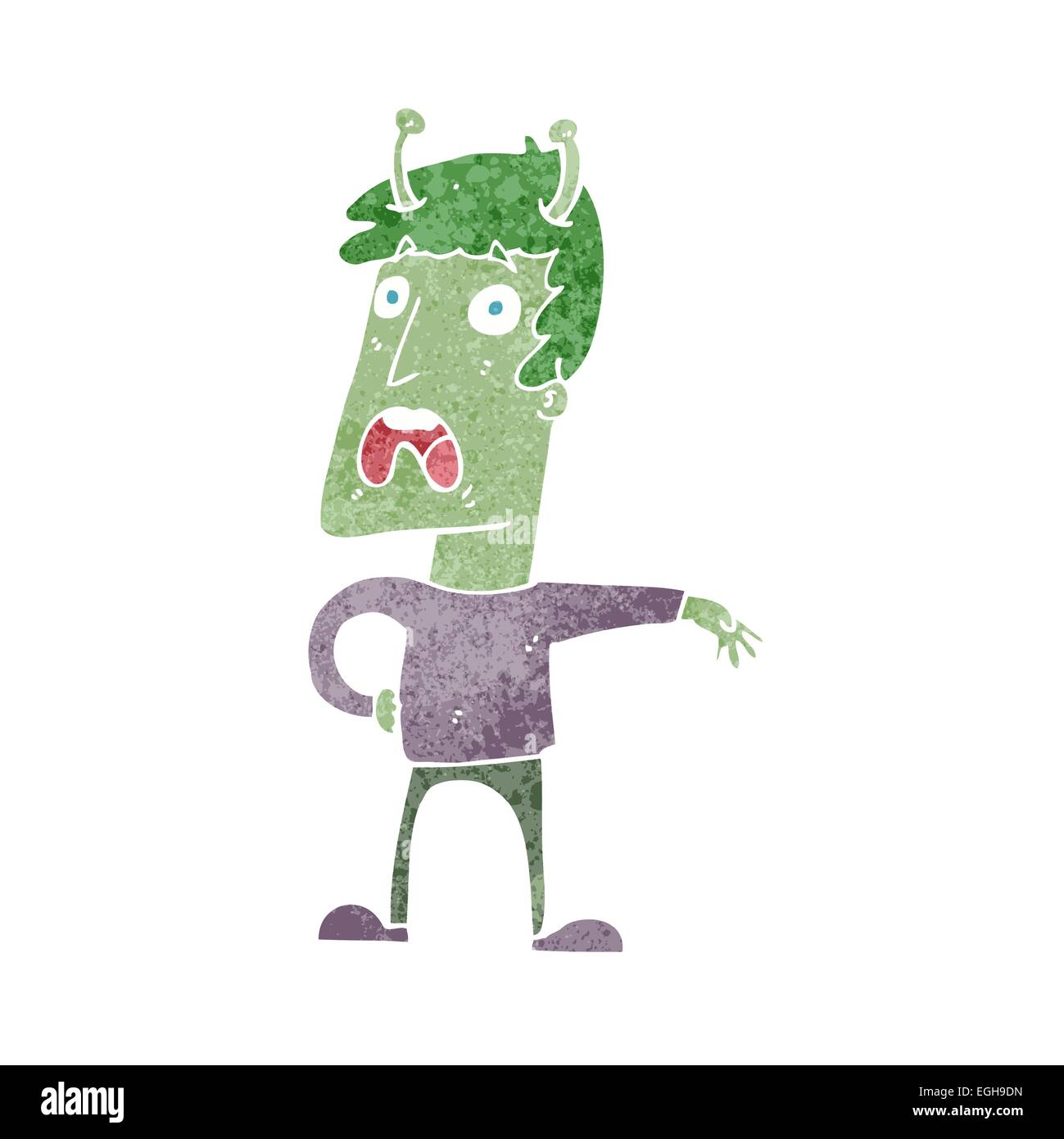 cartoon unhappy alien Stock Vector Image & Art - Alamy