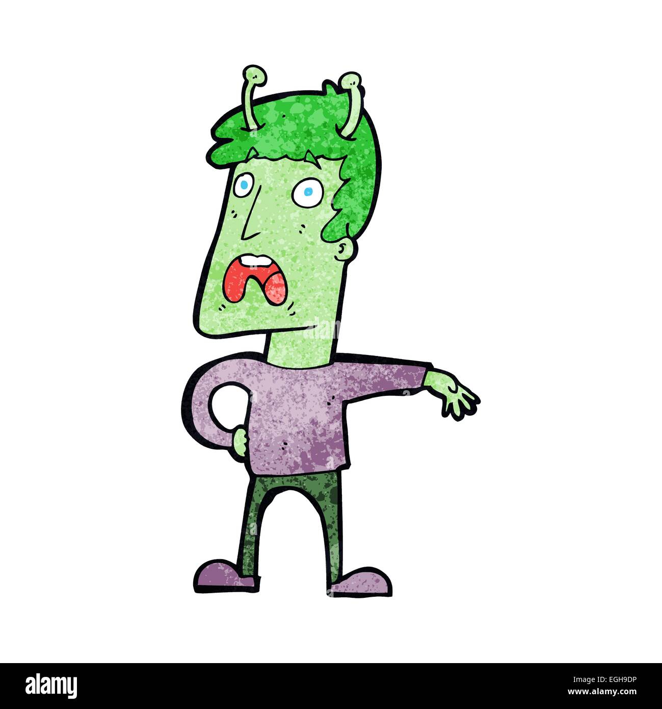 cartoon unhappy alien Stock Vector Image & Art - Alamy