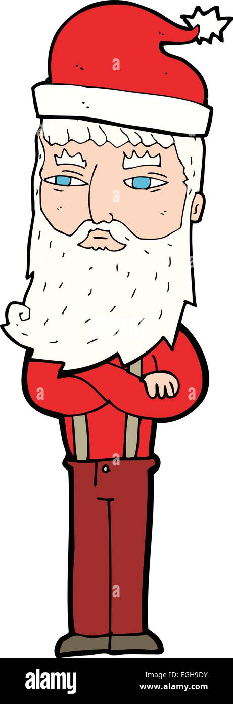 cartoon hipster santa clause Stock Vector Image & Art - Alamy