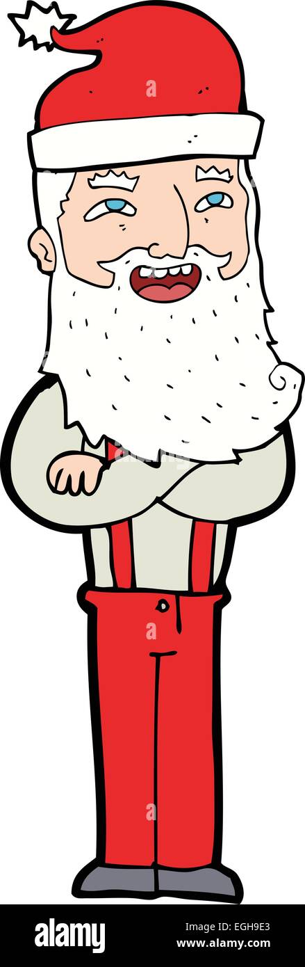 cartoon hipster santa clause Stock Vector Image & Art - Alamy