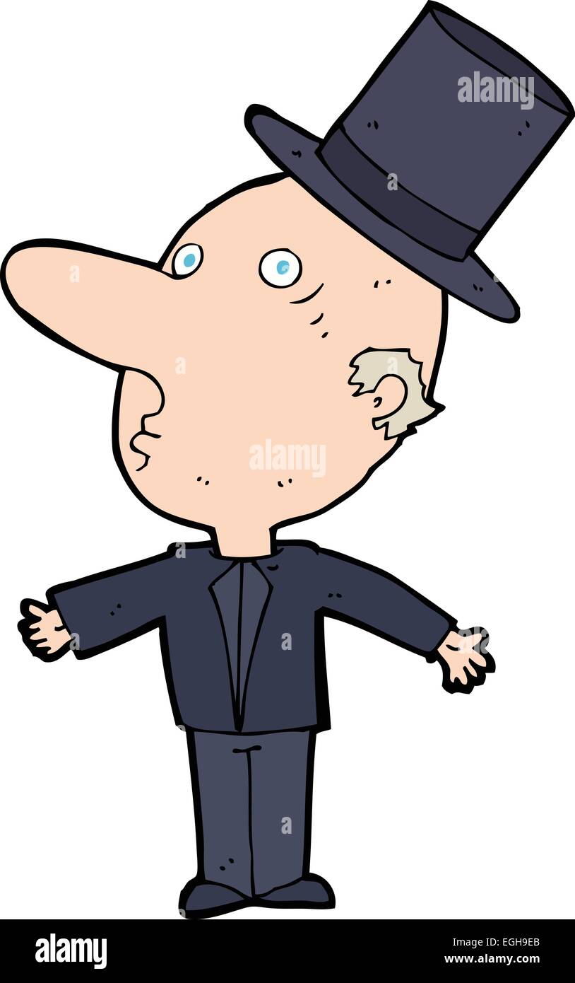 Cartoon Man Wearing Top Hat Stock Vector Image And Art Alamy