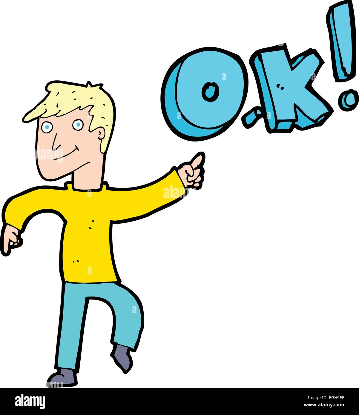 cartoon man thinking OK Stock Vector Image & Art - Alamy