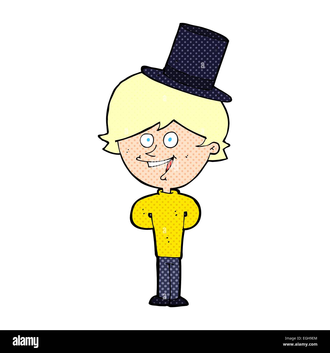 cartoon man wearing top hat Stock Vector Image & Art - Alamy