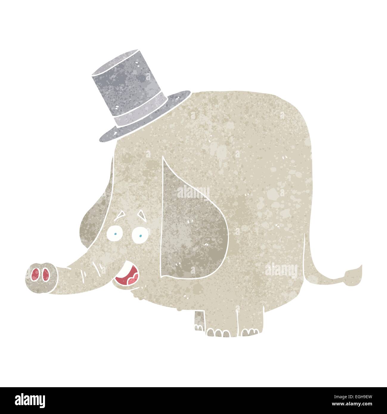 cartoon elephant in top hat Stock Vector Image & Art - Alamy