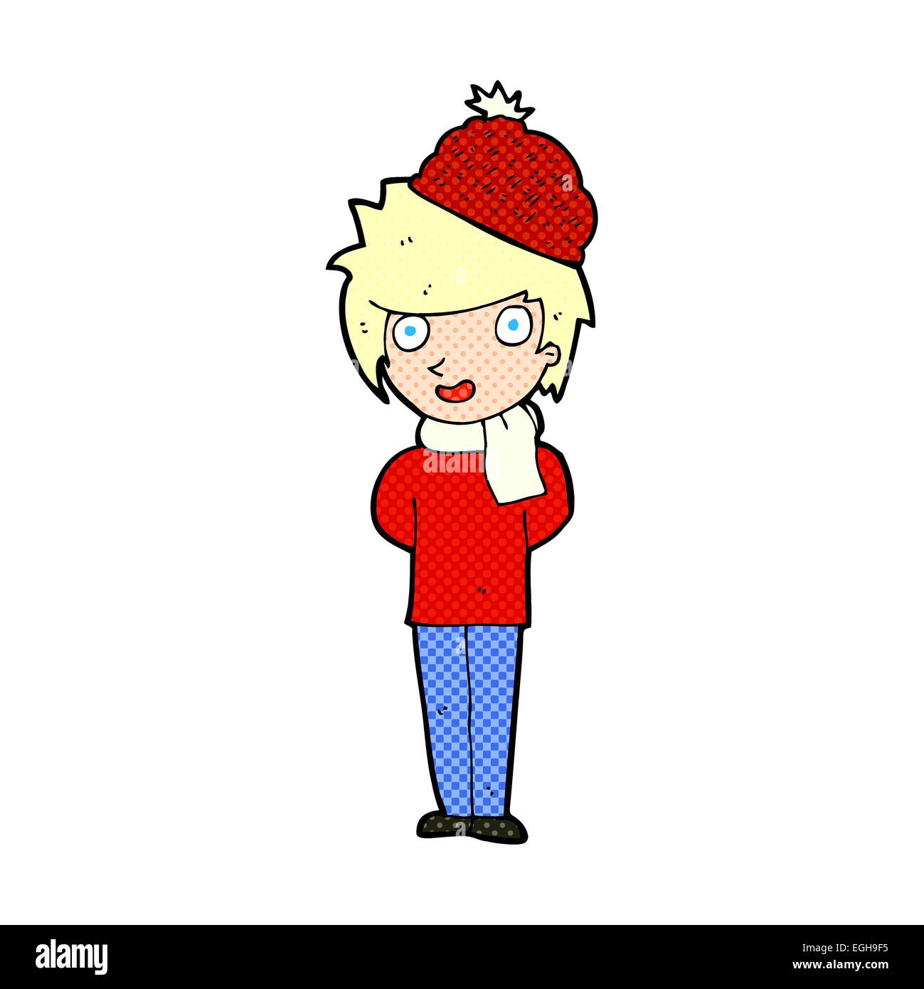 cartoon winter man Stock Vector Image & Art - Alamy