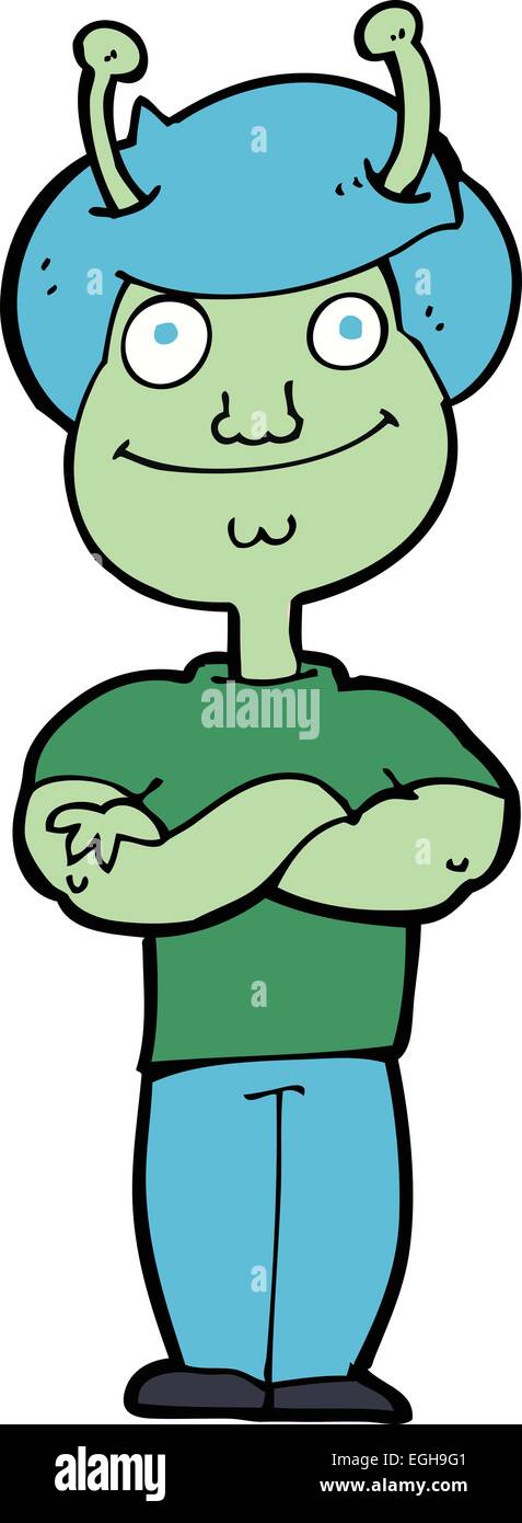 cartoon space alien Stock Vector Image & Art - Alamy