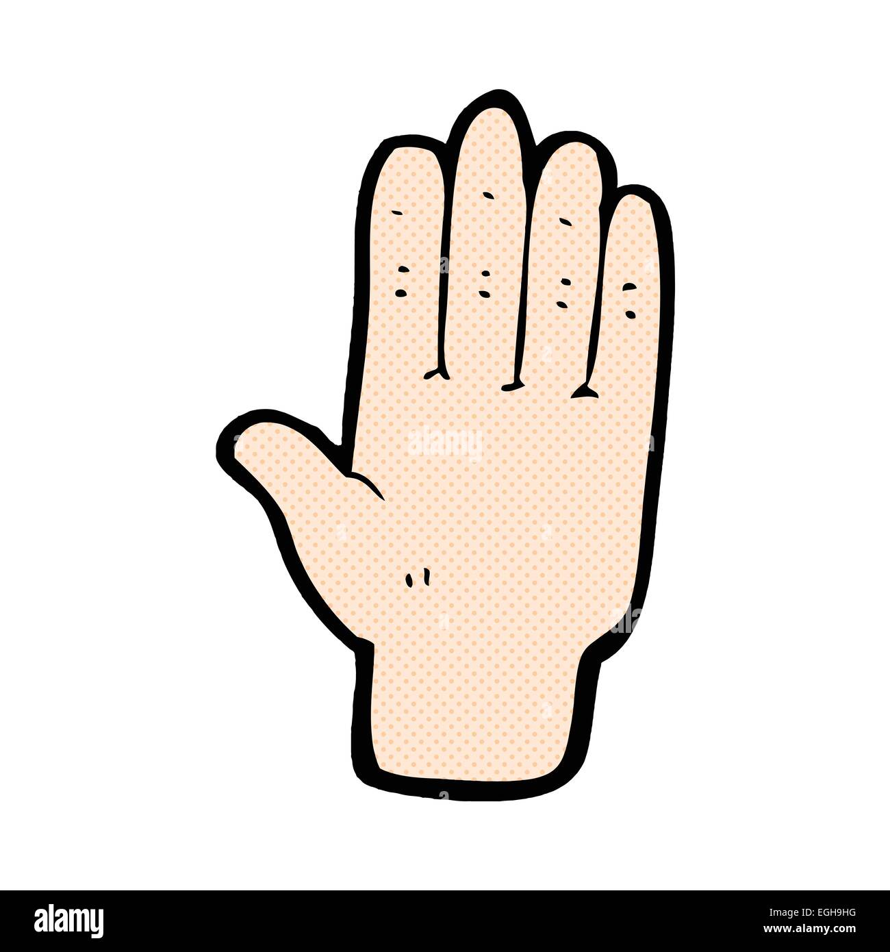 retro comic book style cartoon open hand Stock Vector Image & Art - Alamy